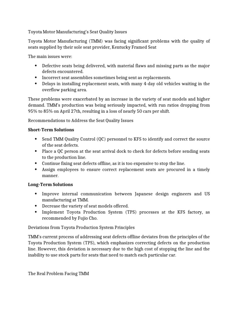 Toyota Motor Manufacturing | PDF | Lean Manufacturing | Toyota