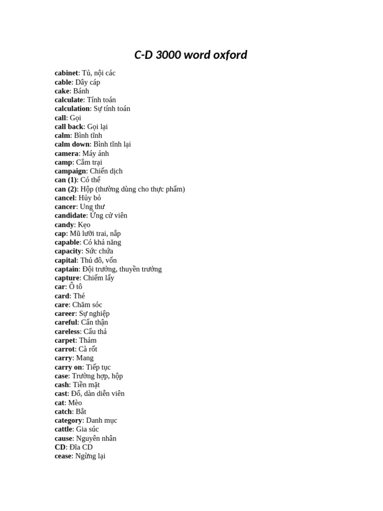C-D 3000 word oxford | PDF