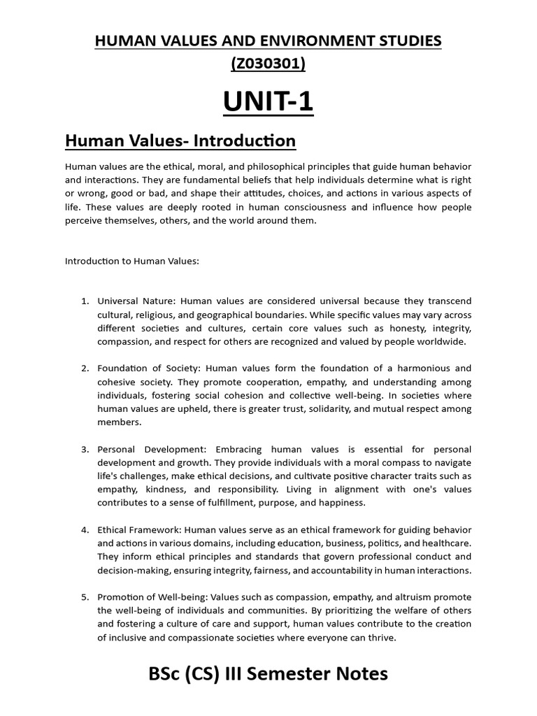 Human Values and Environment Studies Z030301 | PDF | Computer Security ...