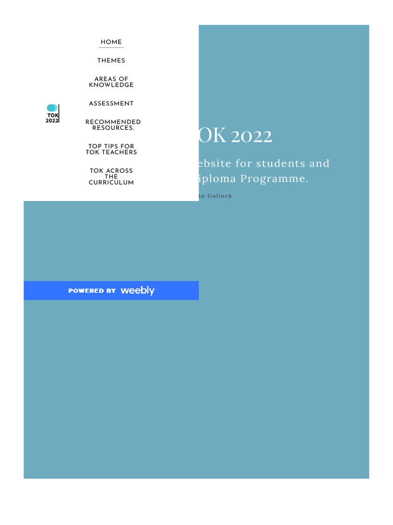 TOK 2022 - THEORY OF KNOWLEDGE WEBSITE FOR THE IBDP - TOK 2022 - Free ...