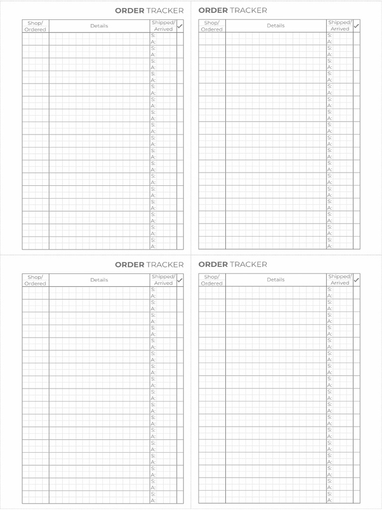 A6 Order - A4 | PDF