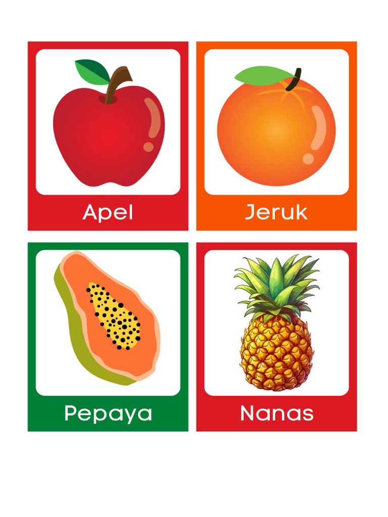 FLASHCARD BUAH | PDF