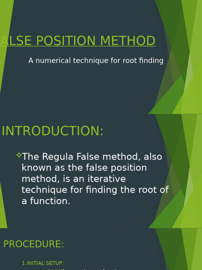 False Position Method | PDF | Theoretical Computer Science | Numerical Analysis