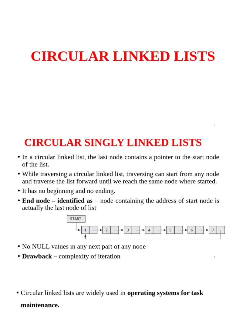 Module 2.3 Circular LL (Single &double) | PDF | Pointer (Computer Programming) | Algorithms And ...