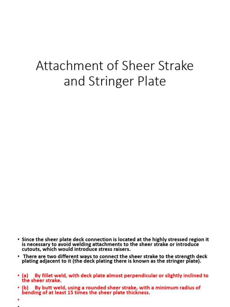 Sheer Strake and Stringer Plate Connections | PDF