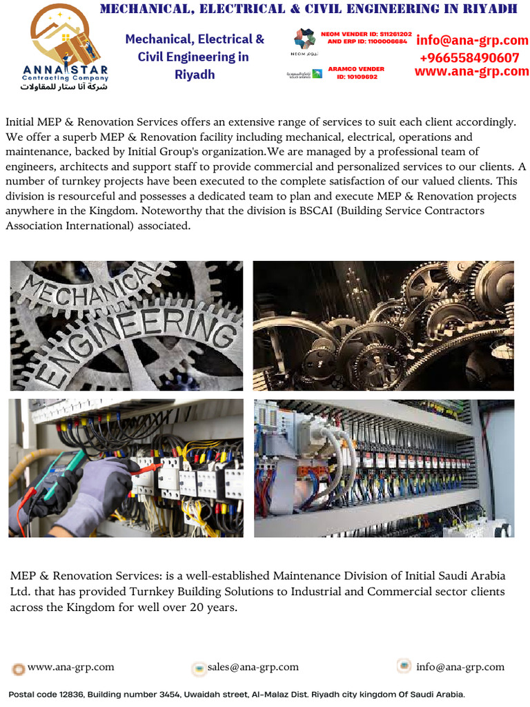 Mechanical Electrical and Civil Engineering in Riyadh | PDF | Civil Engineering | Physical Sciences