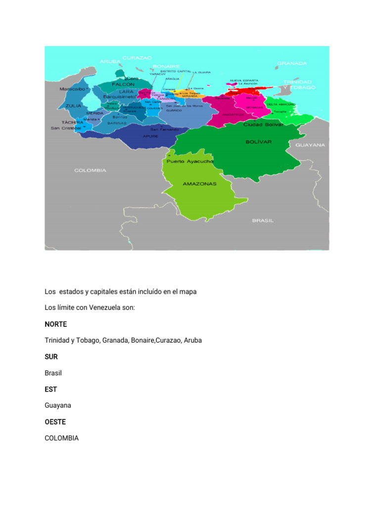 Mapa Político de Venezuela | PDF
