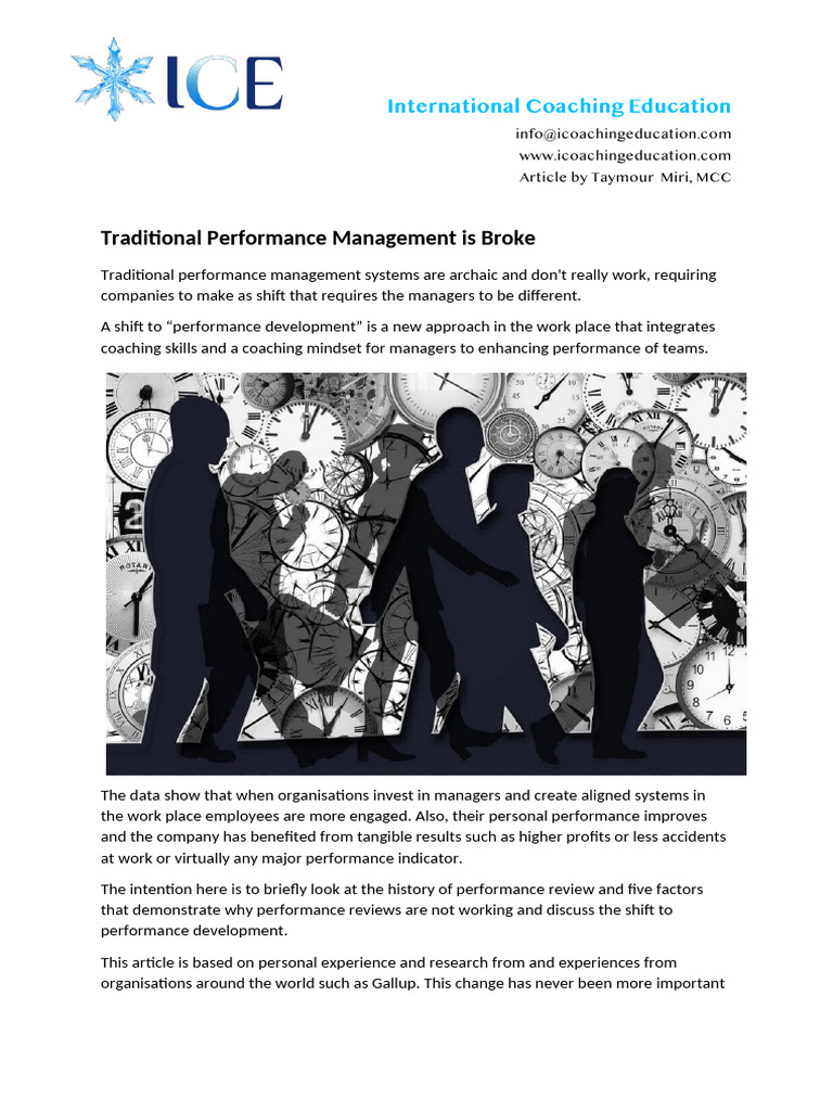 Traditional Performance Management is Broke | PDF | Psychological ...