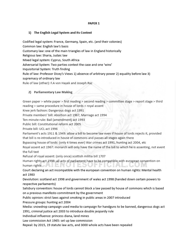 Law Notes - Caienotesofficial | PDF | Robbery | Bail