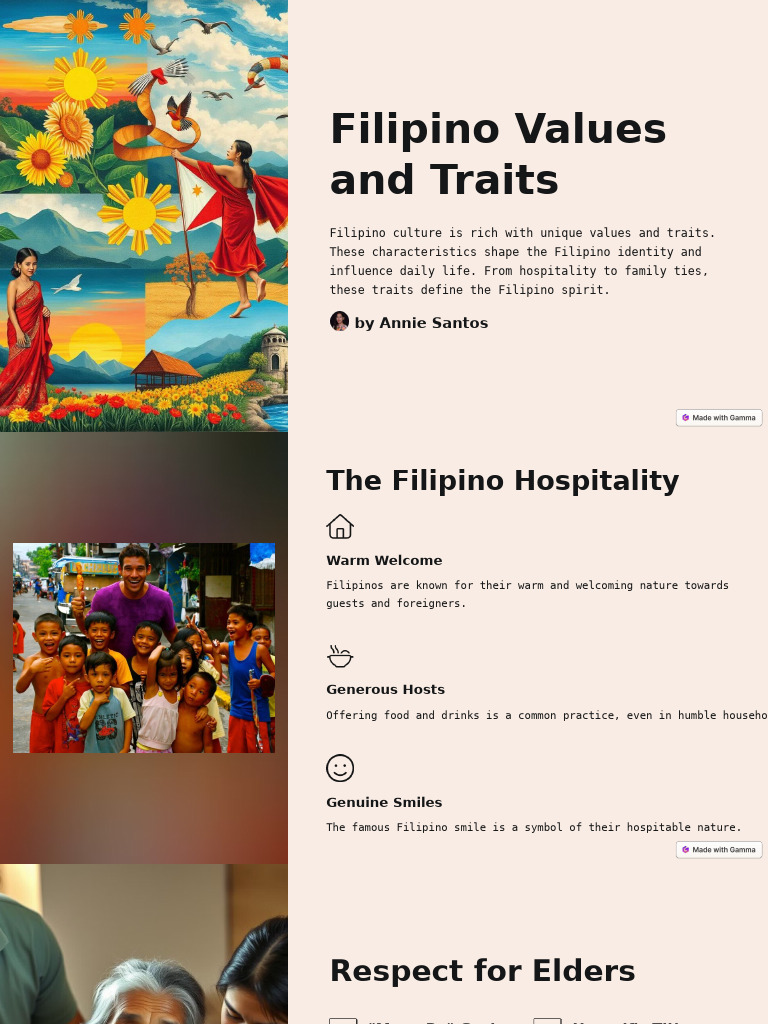 Filipino Values and Traits | PDF | Psychology | Social Psychology