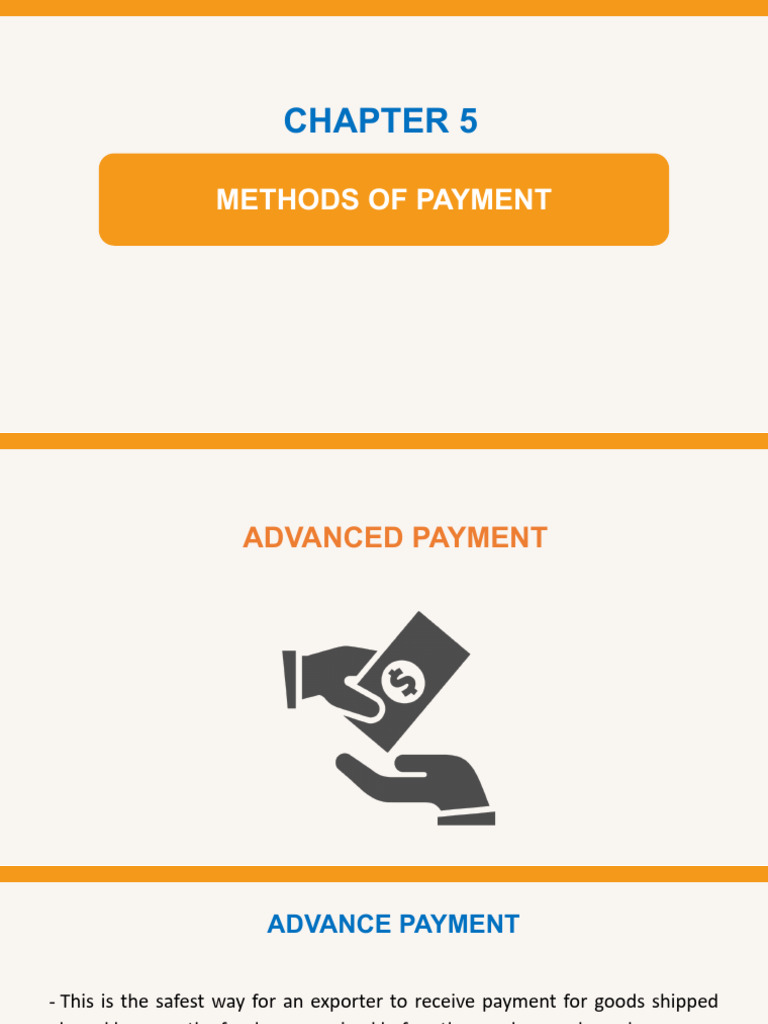 Chapter 5 - Methods of Payment | PDF | Letter Of Credit | Payments