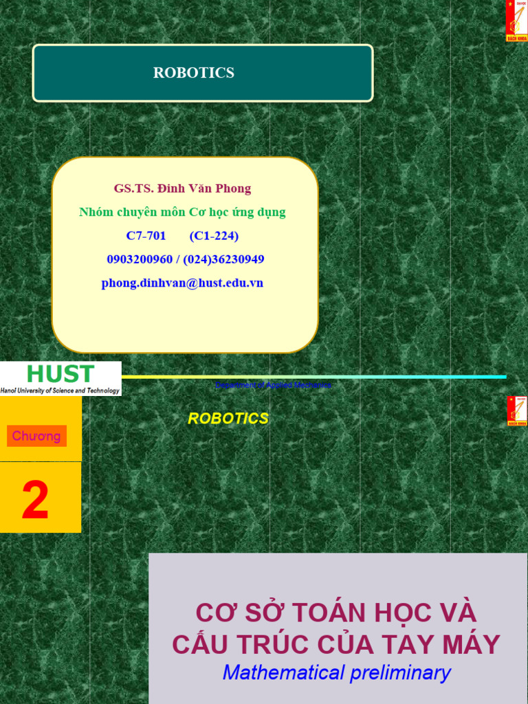 Bai Giang Robotics 2 | PDF