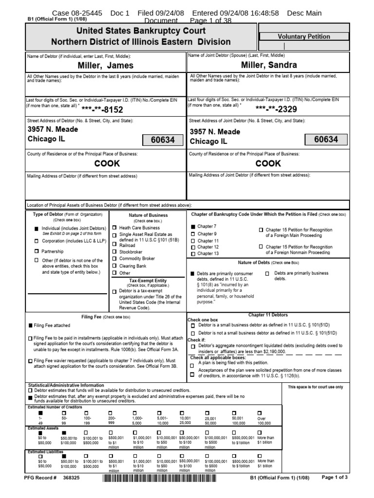 Gov Uscourts Ilnb 929191 1 0 | PDF | Chapter 7 | Chapter 11
