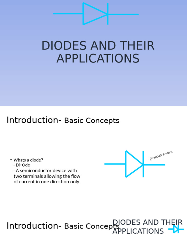 Diodes: Basics and Applications | PDF | Diode | P–N Junction