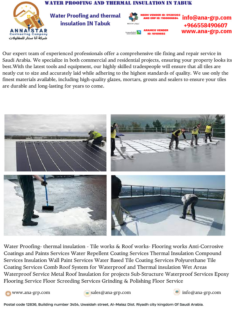 Water Proofing and Thermal Insulation Tabuk | PDF | Tile | Building ...