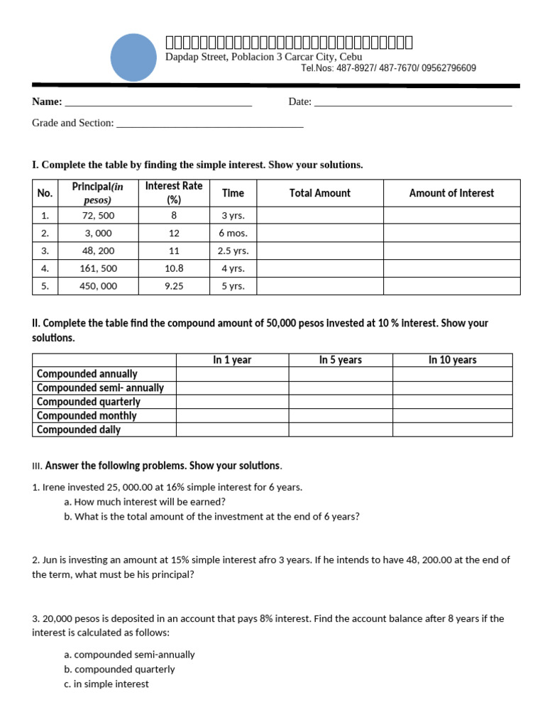 Simple and Compound Interest | PDF