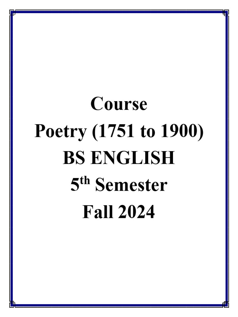 William Wordsworth Course Poems | PDF | Poetry