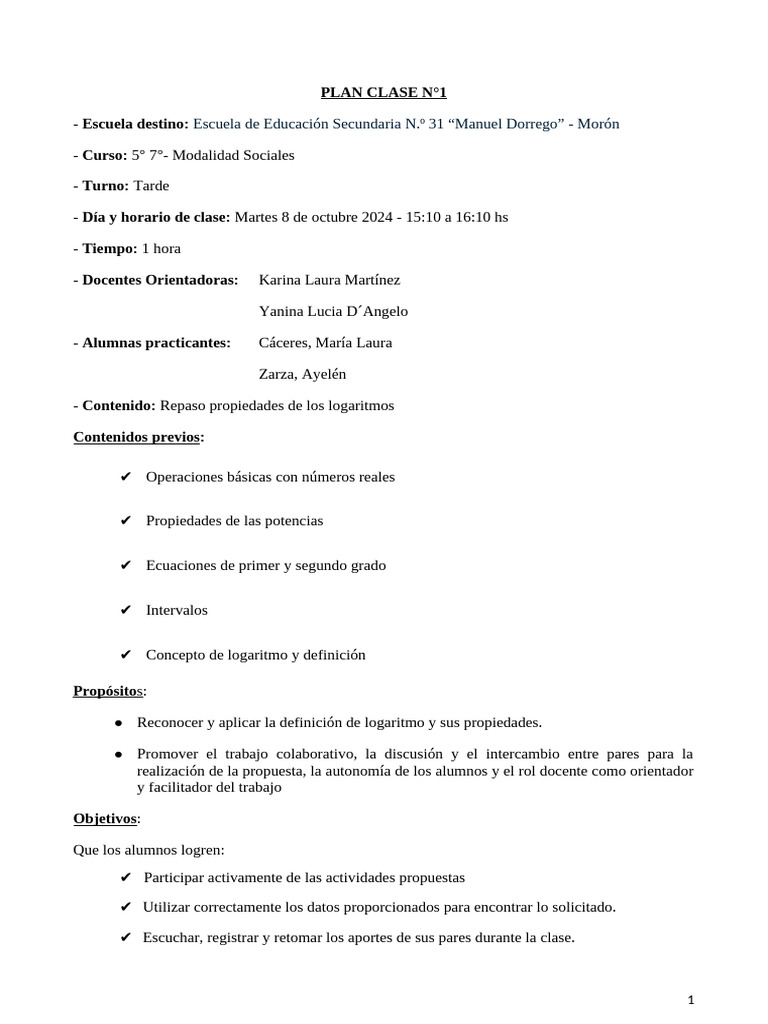 PLAN N°1 Dorrego 5-7 | PDF