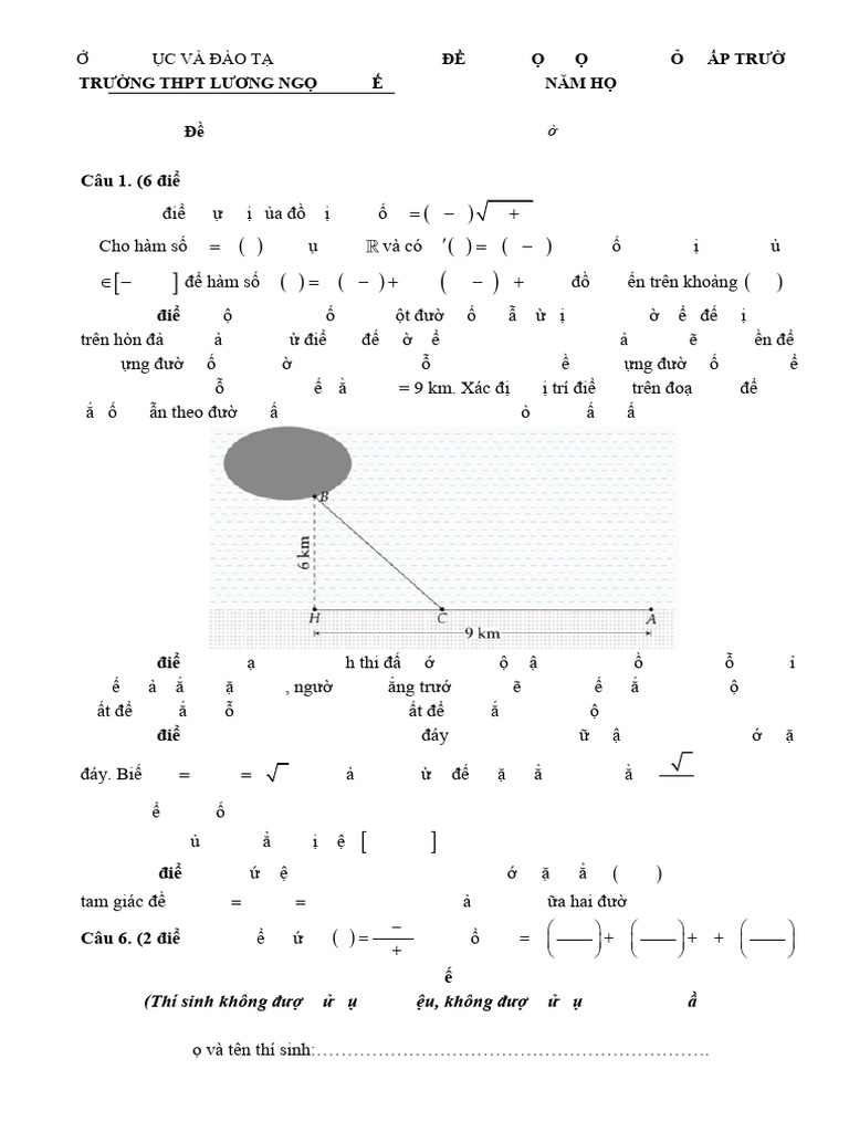 De Chon Hoc Sinh Gioi Toan 12 Nam 2024 2025 Truong THPT Luong Ngoc Quyen Thai Nguyen | PDF