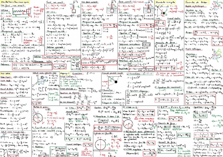 Formulaire de Physique Mécanique | PDF