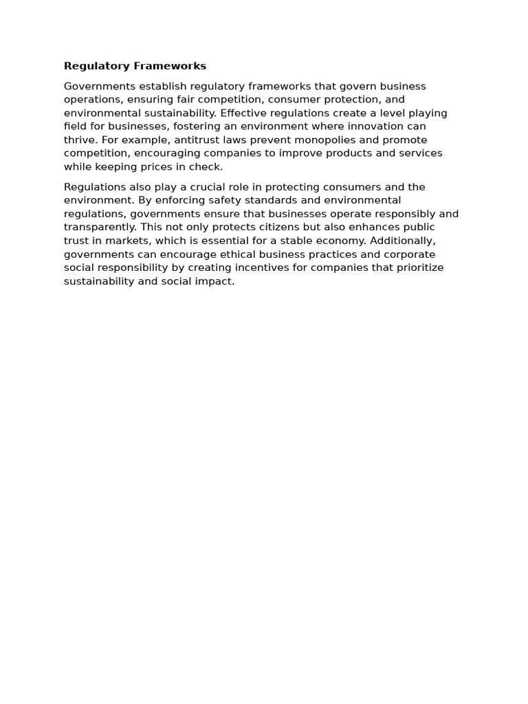 Regulatory Frameworks | PDF