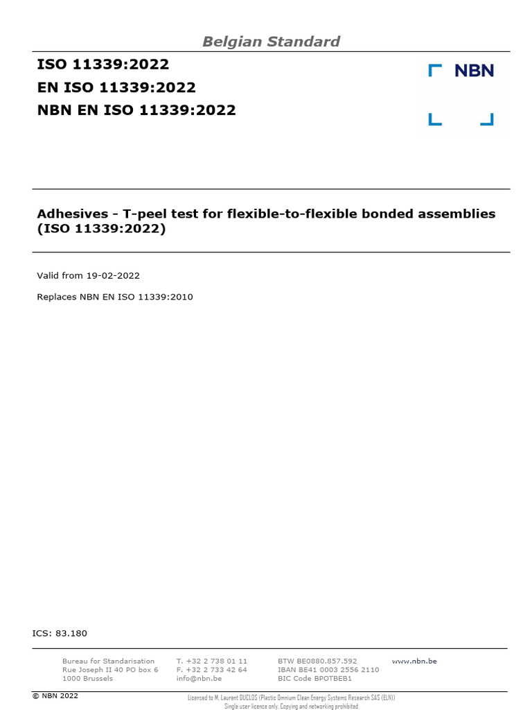 NBN EN ISO 11339 - 2022 - en | PDF | International Organization For ...