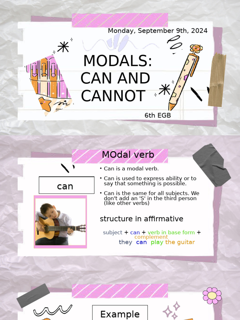 6to Class#5 Modals Can and Cannot | PDF