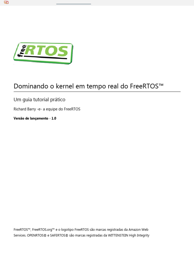 Mastering The FreeRTOS Real Time Kernel.v1.0.en - PT | PDF | Kernel (sistema operacional ...
