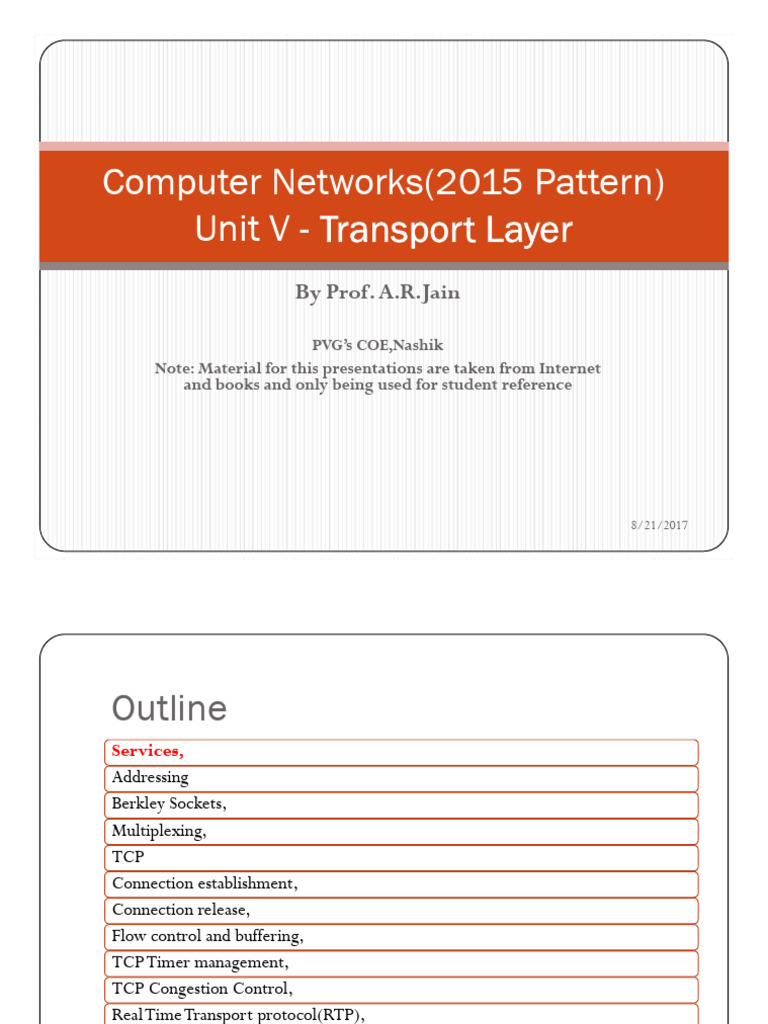 UNIT 4_CNS | PDF | Transmission Control Protocol | Network Congestion