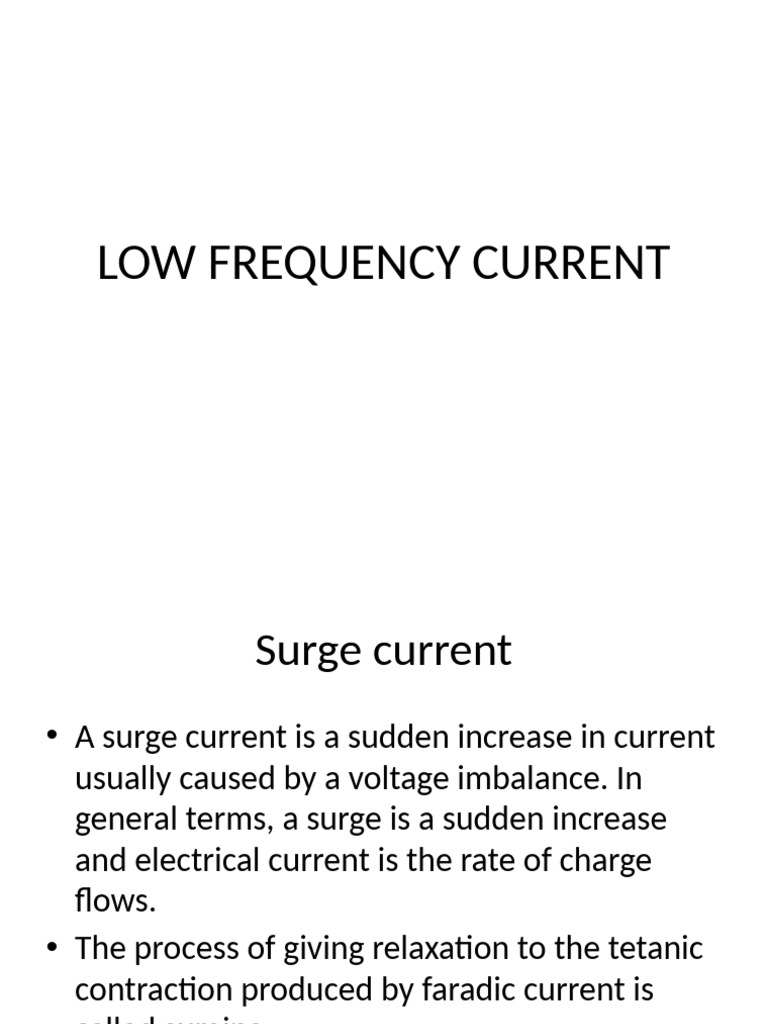 Low Frequency Current | PDF | Science & Mathematics