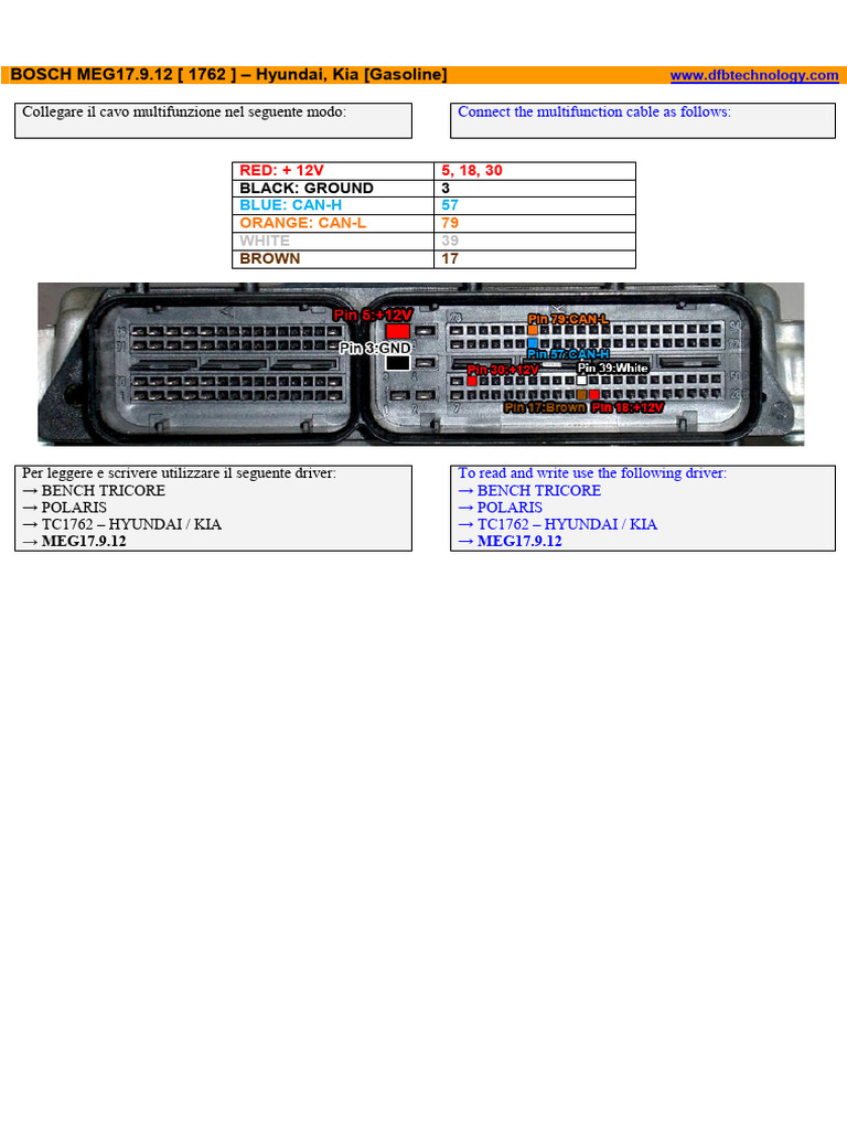 Pinout Hyundai Meg17.9.12 | PDF