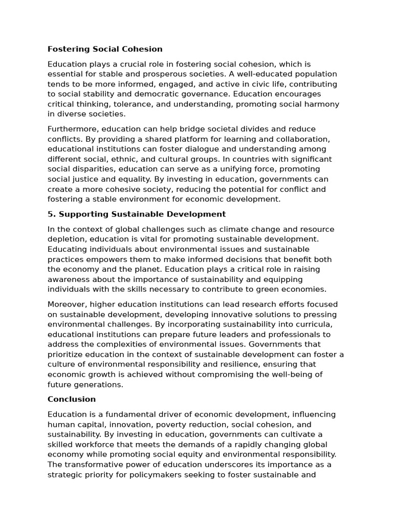 Fostering Social Cohesion | PDF | Sustainability | Sustainable Development