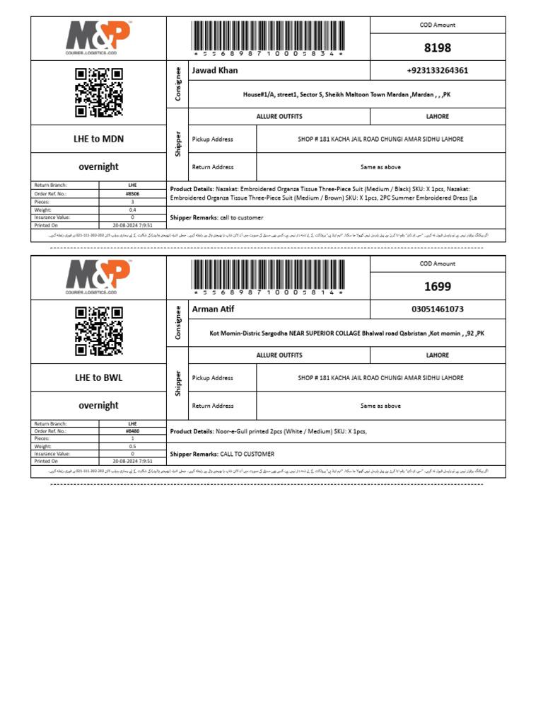 Address Label M&P | PDF