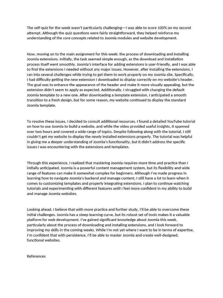 Learning Journal Unit 7 Cs3305 | PDF | Joomla | Web Development