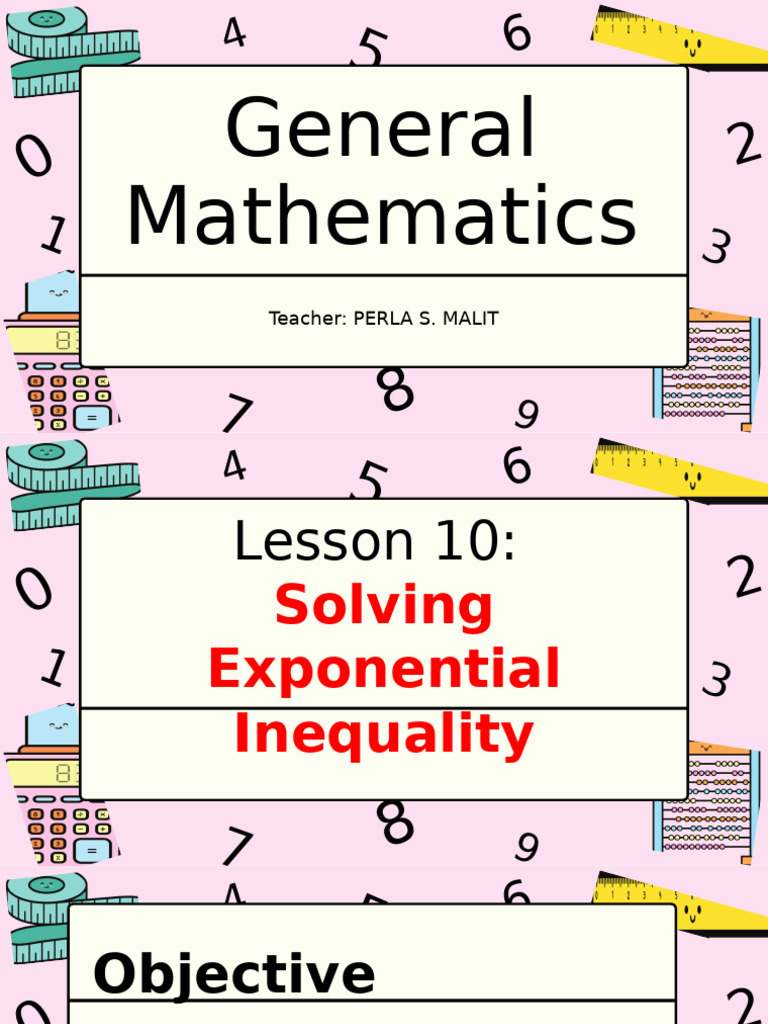 Solving Exponential Inequality | PDF | Exponential Function ...
