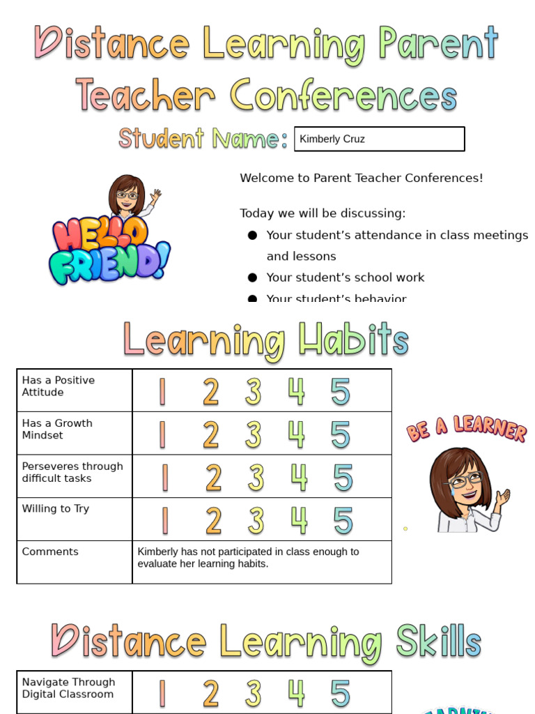 Parent-Teacher Conference Insights for Kimberly | PDF