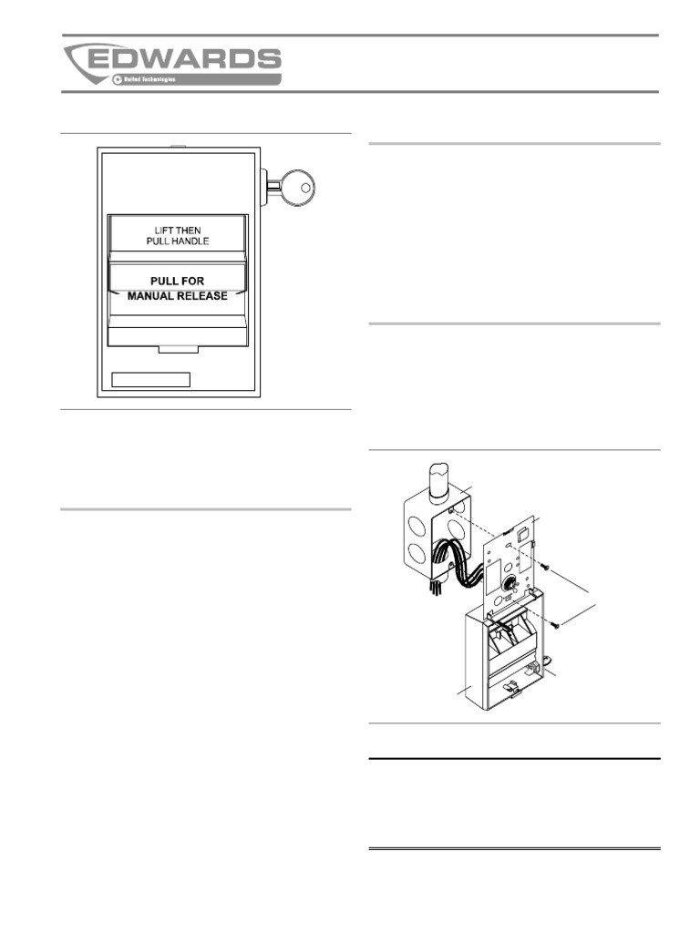 R002 278A-REL Double Action Manual Release Station Installation Sheet ...