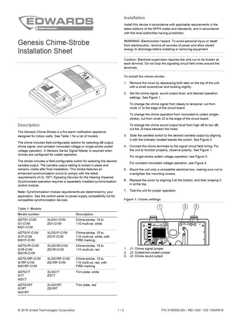 Fire Alarm Chime-Strobe Guide | PDF | Decibel | Resistor