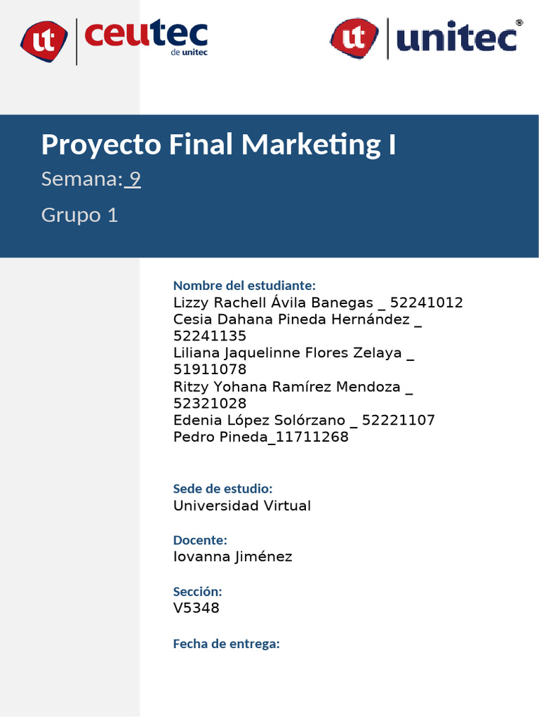 Proyecto Final Marketing VF | PDF | Marketing | Marca