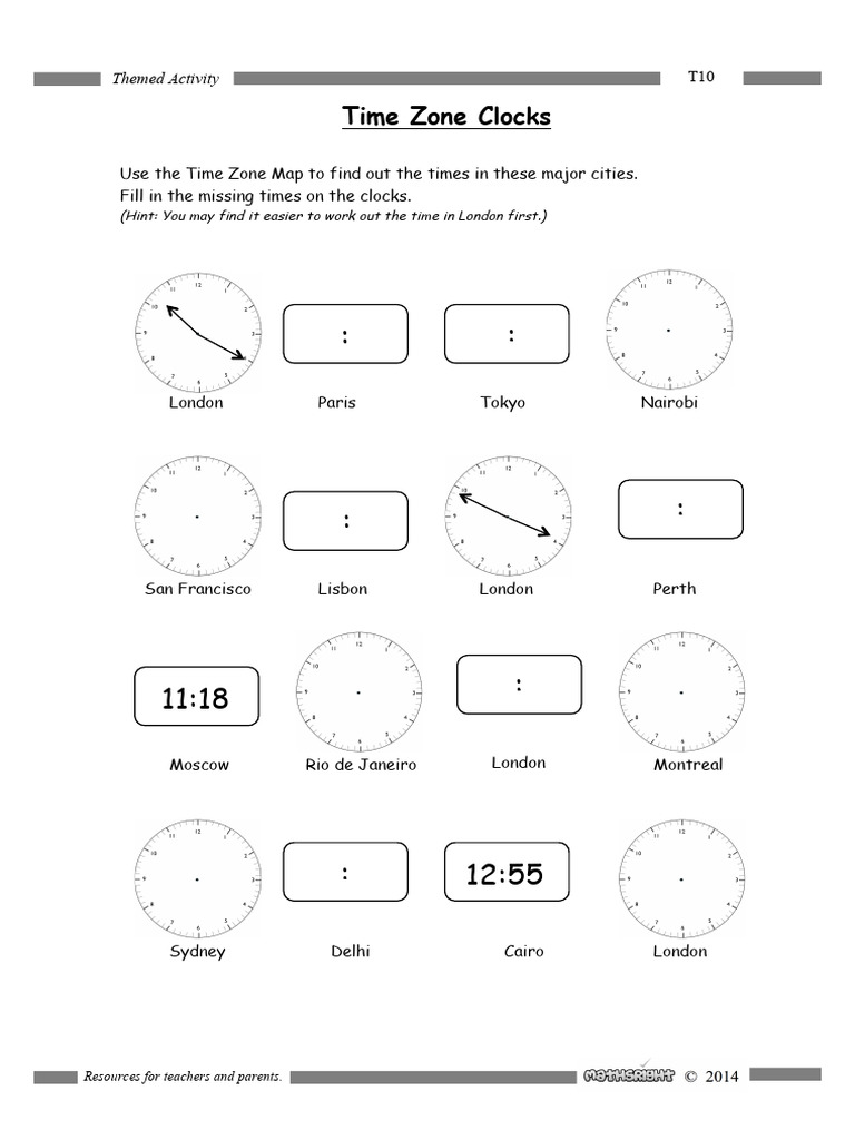 Time Zones (1) | PDF | Geography