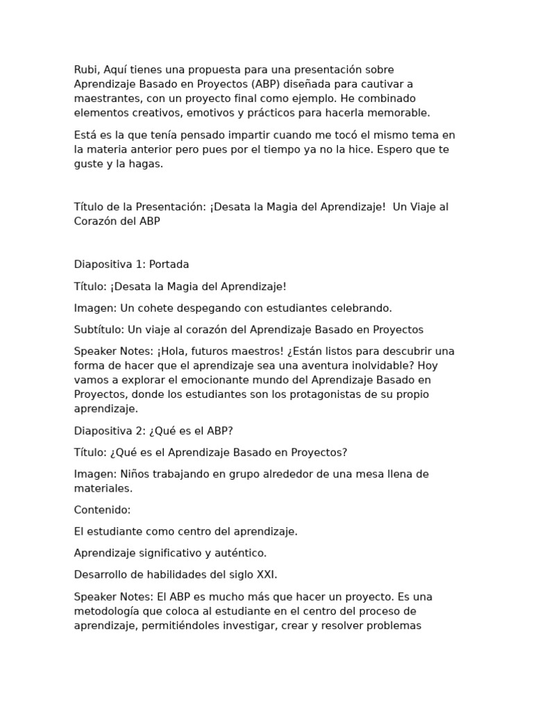 Proyecto Rubí | PDF | Evaluación | Aprendizaje