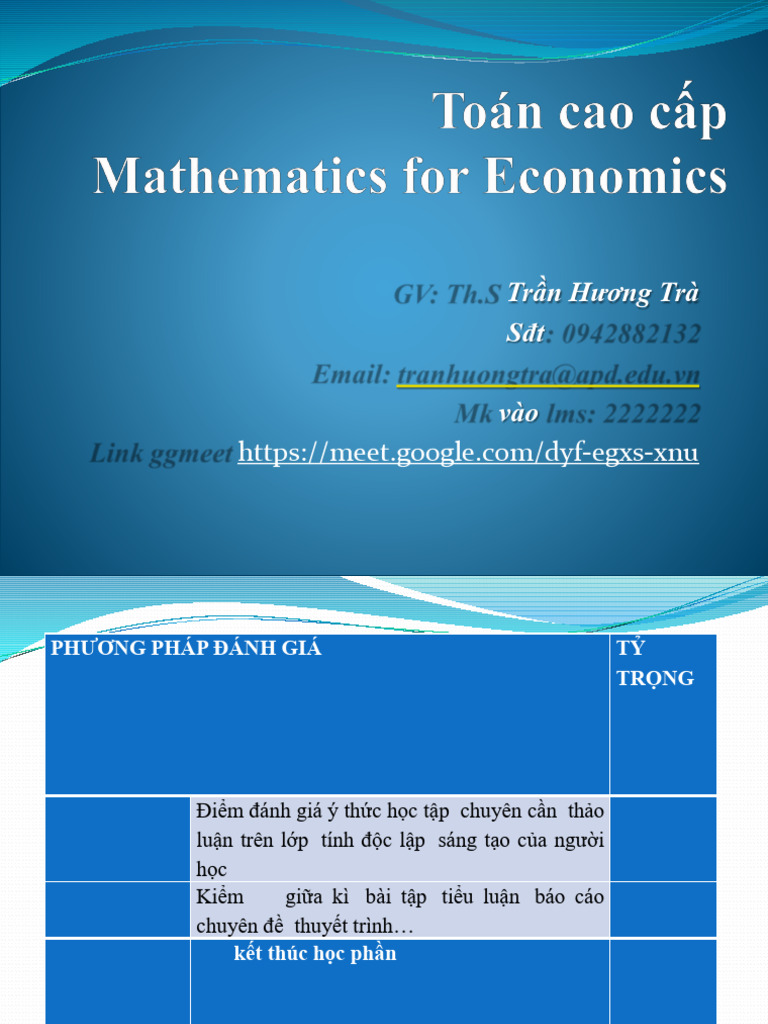 Bài 1-Không Gian Vecto | PDF