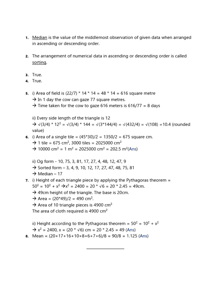 Maths Assignment 7 Answers | PDF
