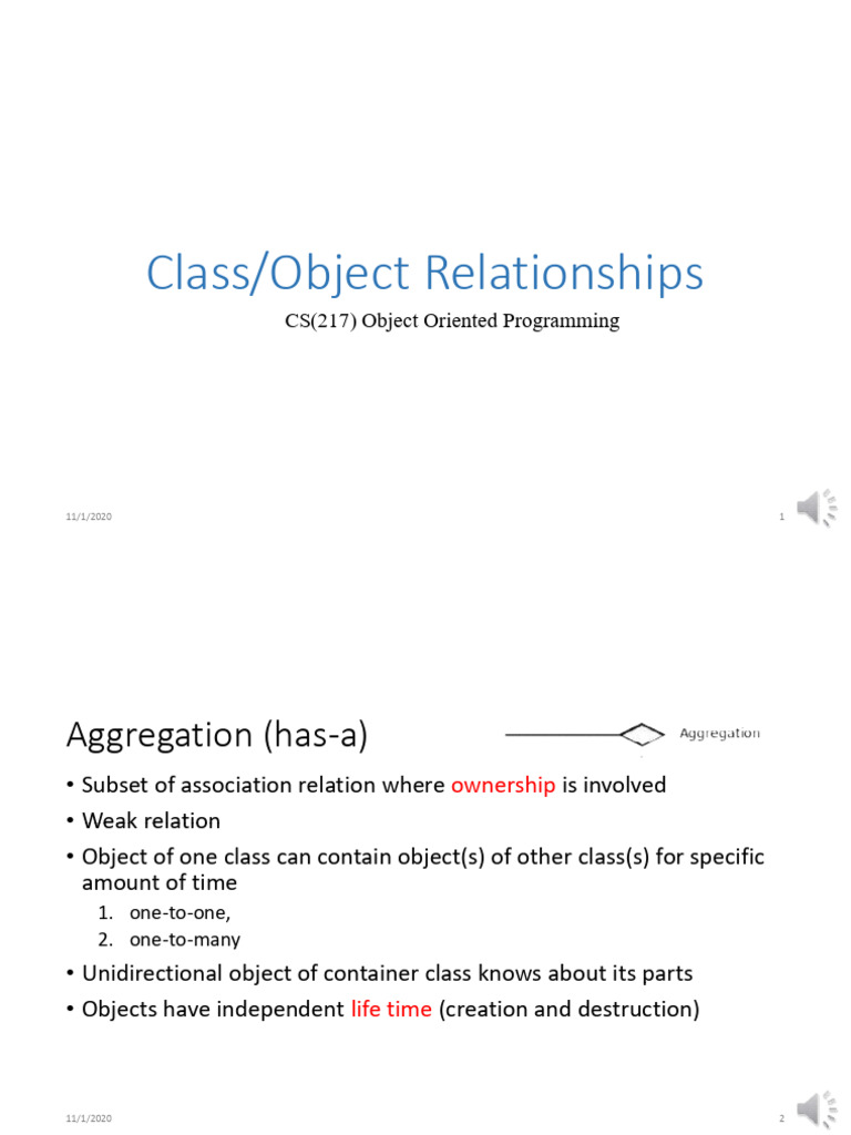 4-Edited - Class Relationships - Aggregation, Composition | PDF ...