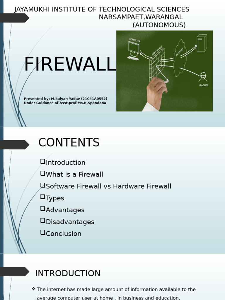 Presentation 1 | PDF | Firewall (Computing) | Computer Network