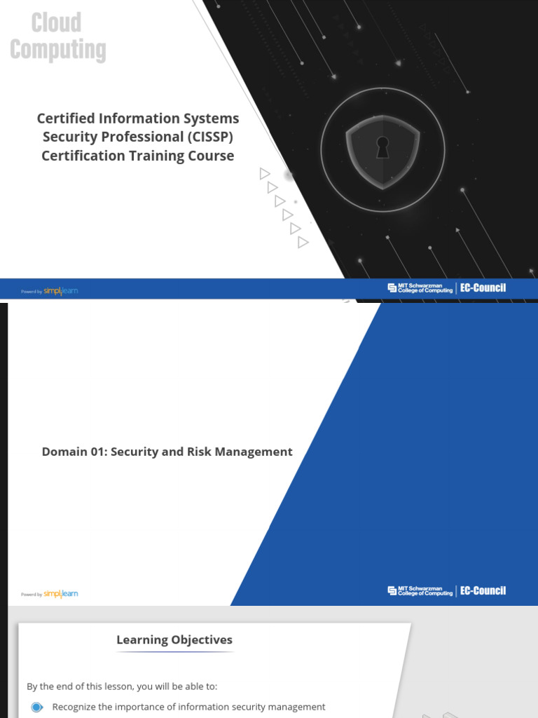 CISSP Domain 1: Security & Risk Management | PDF | Information Security ...