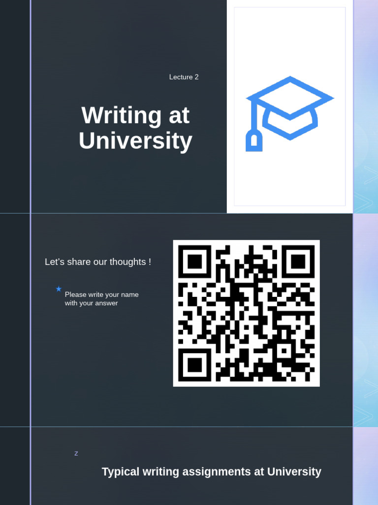 University Writing Assignments Guide | PDF | Educational Assessment ...