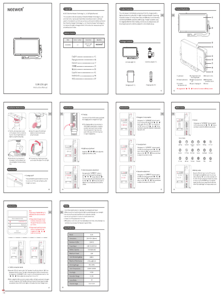 Neewer sl90 | PDF