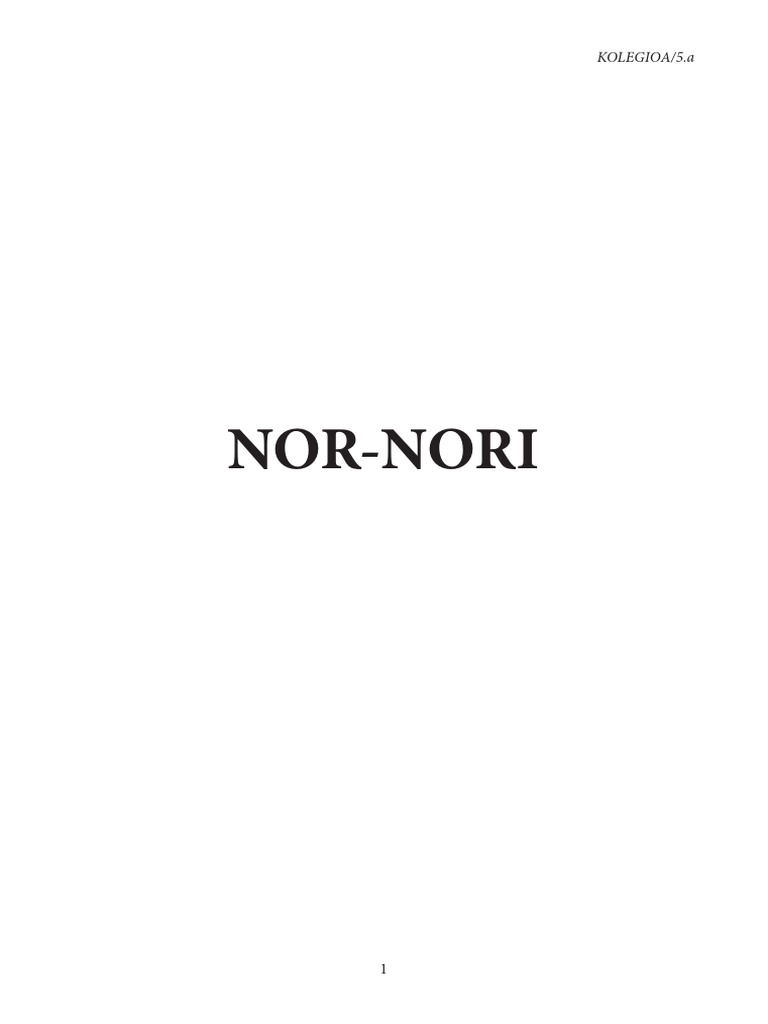 Nor Nori | PDF