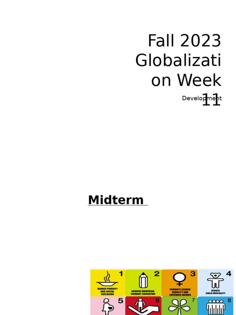 Fall 2023 Globalization Week 11 Class Notes | PDF | Millennium ...